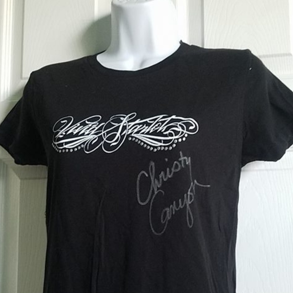 Christy Canyon Owned Worn Signed Shirt & 8x10 - Gem